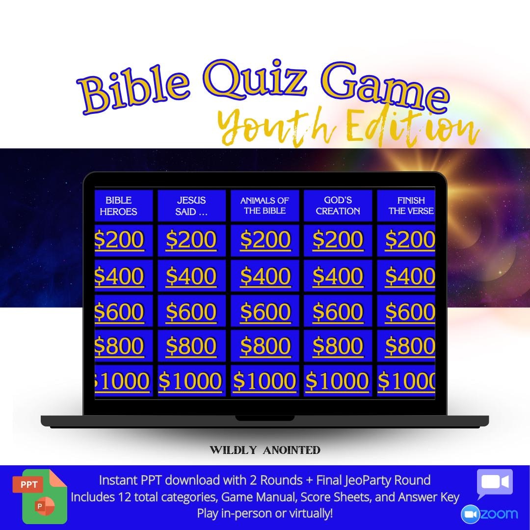 Bible Quiz Game | Youth Edition | Interactive Jeopardy Style ...