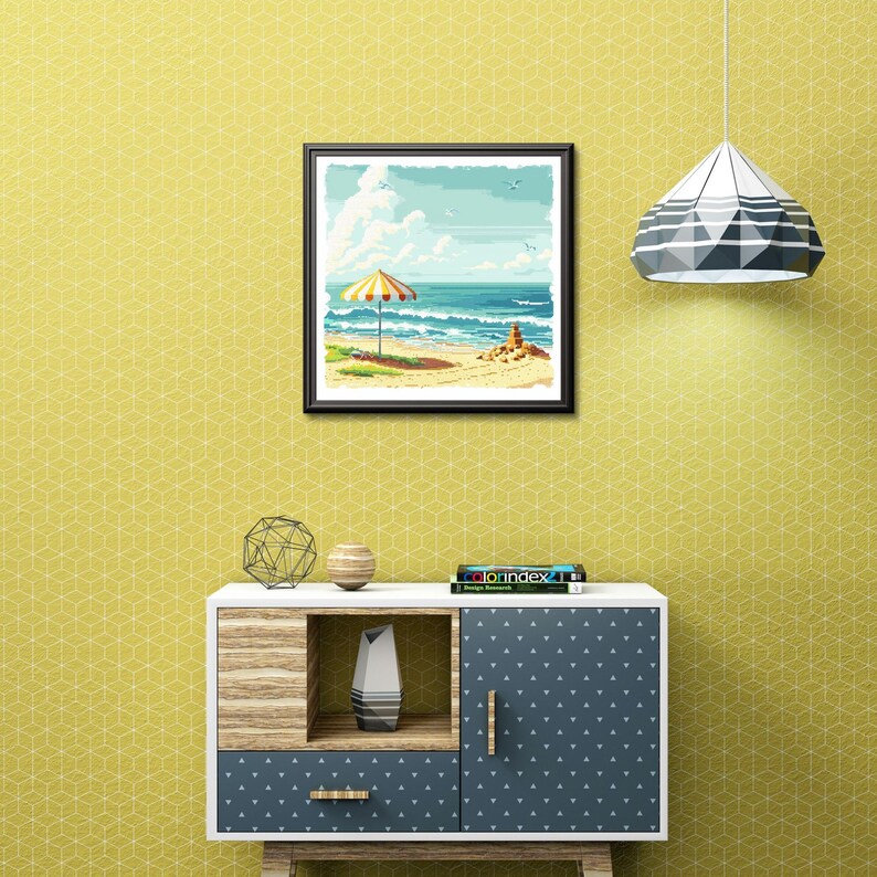 Summer Pixel Art Wall Art Bundle – 4 Retro Beach & Vacation Prints ...
