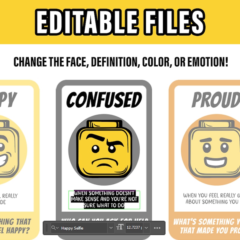 Printable Emotion Flashcards for Kids: SEL Therapy Tool (PDF & Editable ...