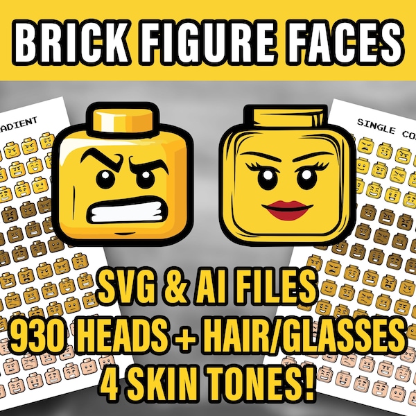 Legos Face Svg - Etsy