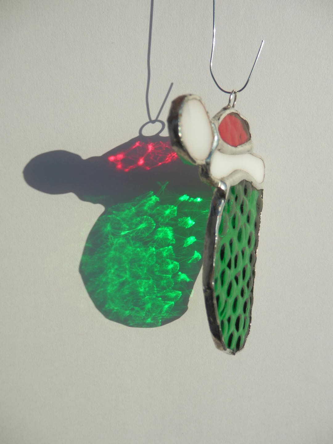 Christmas Pickle Hanging Stained Glass Ornament - Etsy