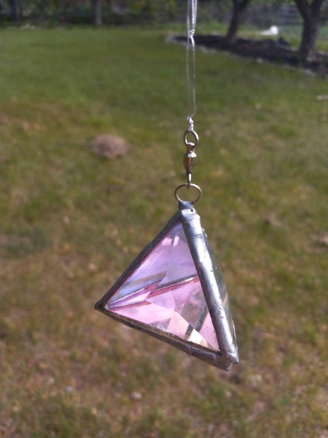 Dichroic Beveled Pyramid Spinner - Etsy