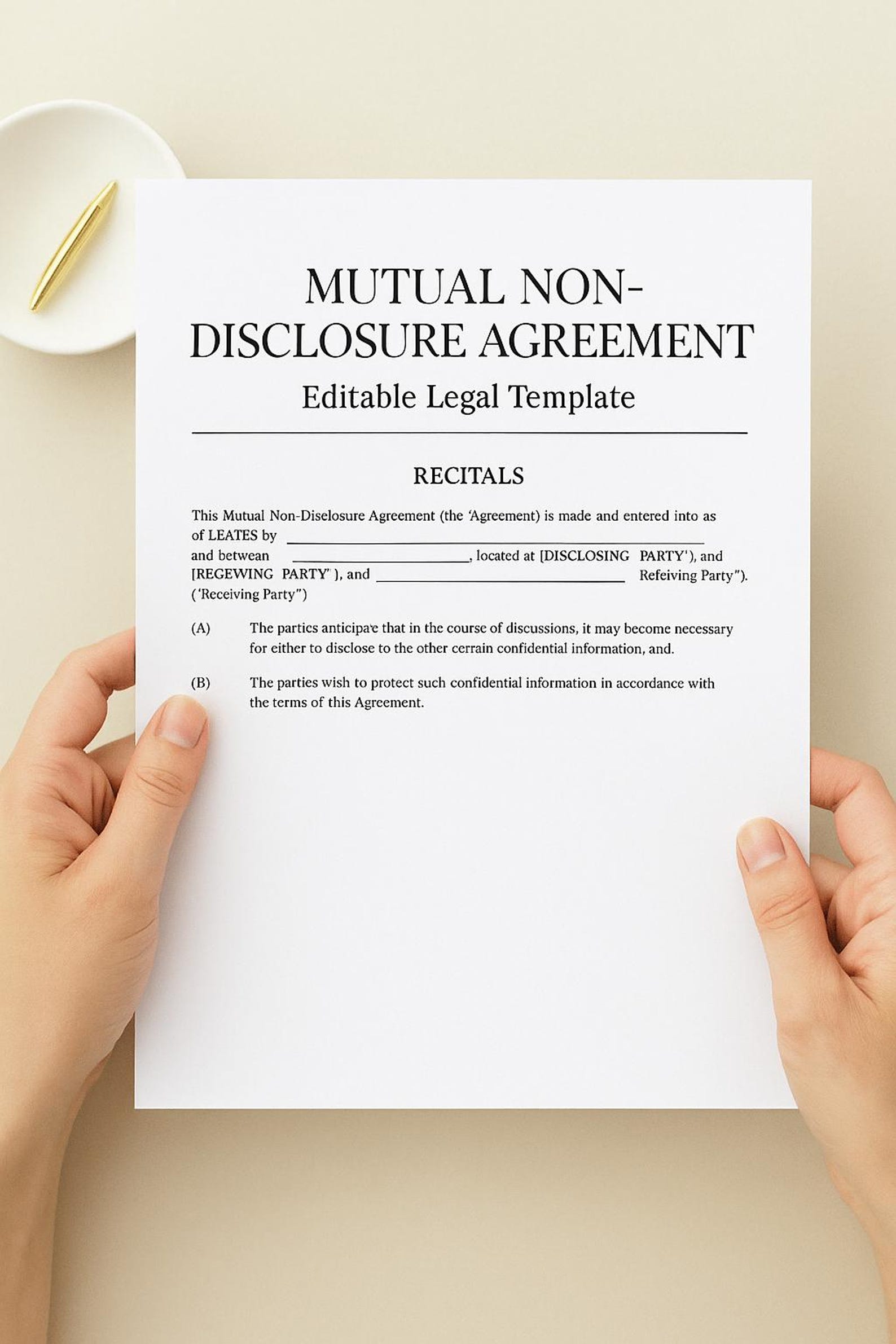 Mutual NDA Template for Small Businesses & Creators: Protect, Plan and ...