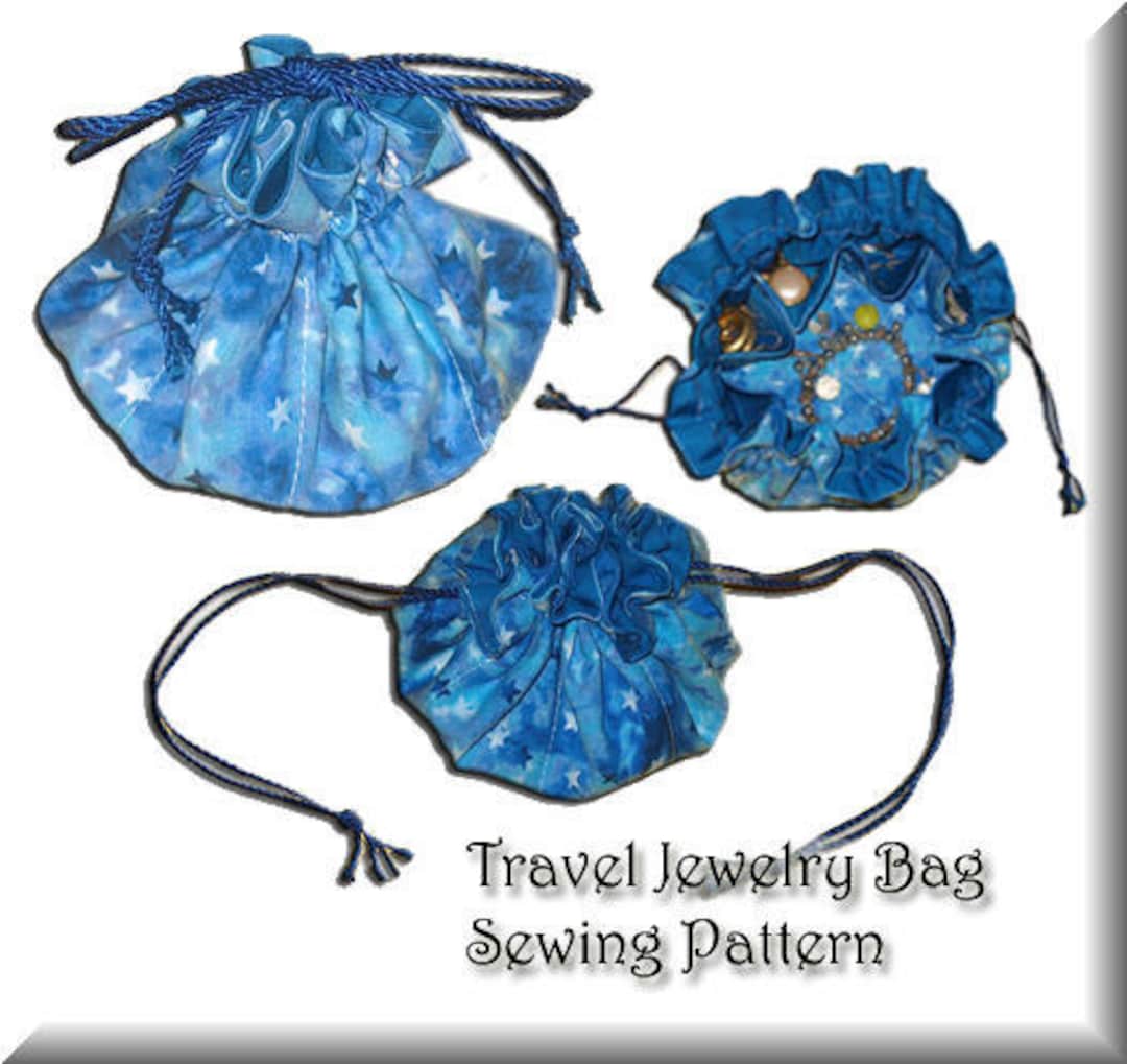 Sew Your Own Travel Jewelry Bag - Sewing Pattern Epattern - Pdf File ...