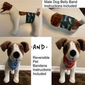 Dog Diaper Sewing Pattern: 6 Sizes, Bandana & Belly Band (PDF Pattern ...