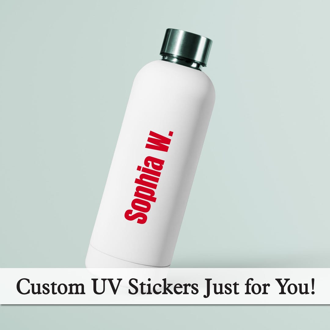 Personalized Name Stickers - Custom Waterproof UV Decals for Tumblers ...
