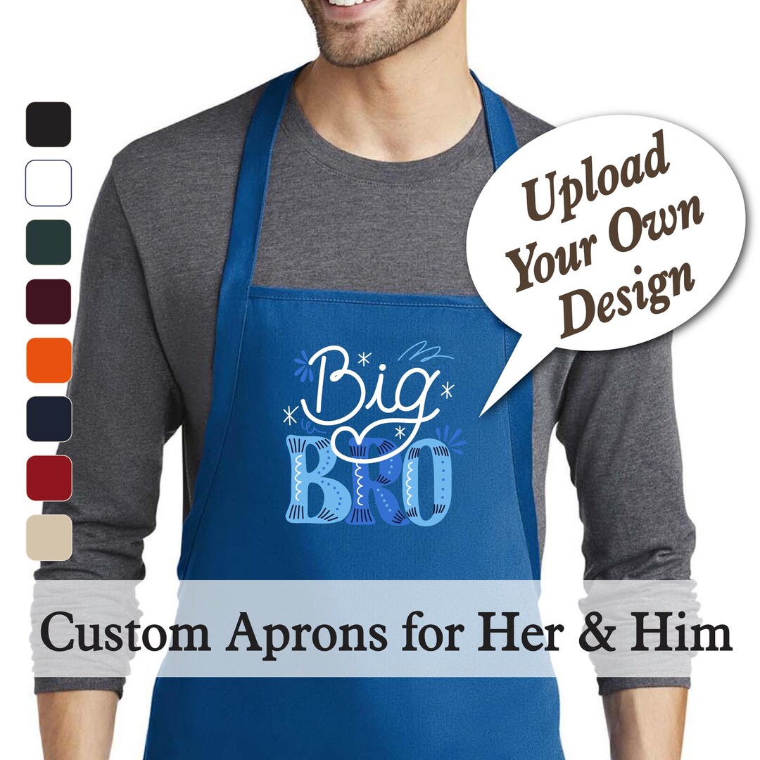Custom Apron: Personalized Design, Logo, or Name - Cotton Twill - Etsy