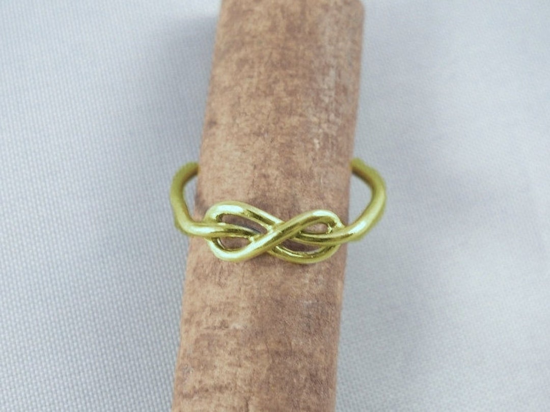 14kt Solid Gold INFINITY Knot Ring Elenade - Etsy