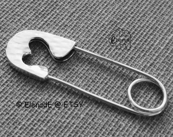 Heart Safety Pin - Etsy