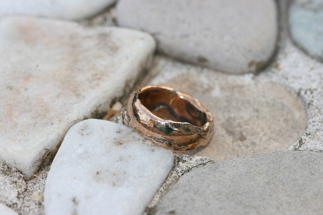 Bronze Wedding Ring, Bronze Jewelry, Handcrafted Unisex Bronze Ring ...