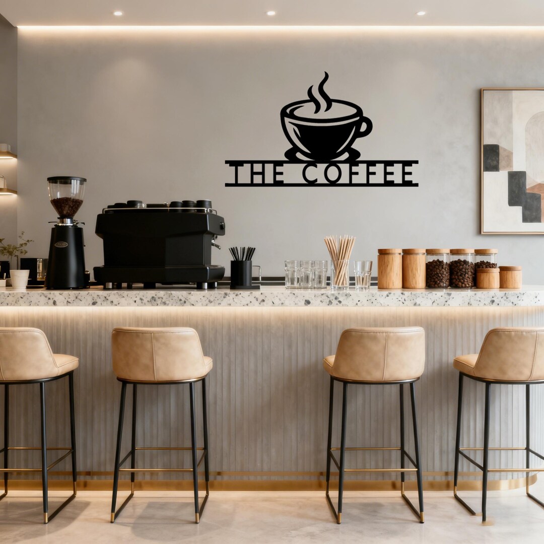Personalized Coffee Bar Metal Sign for Kitchen,cafe Shop Sign,coffee ...
