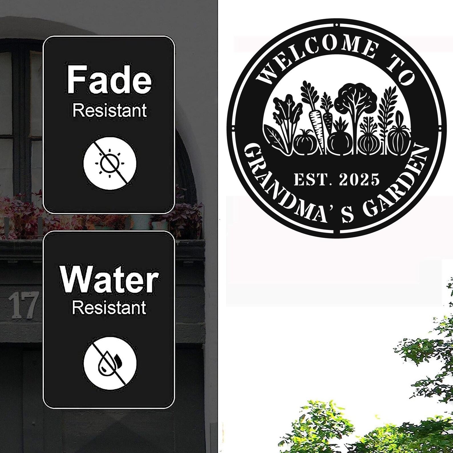 Custom Metal Garden Sign | Personalized Vegetable Garden Plaque ...