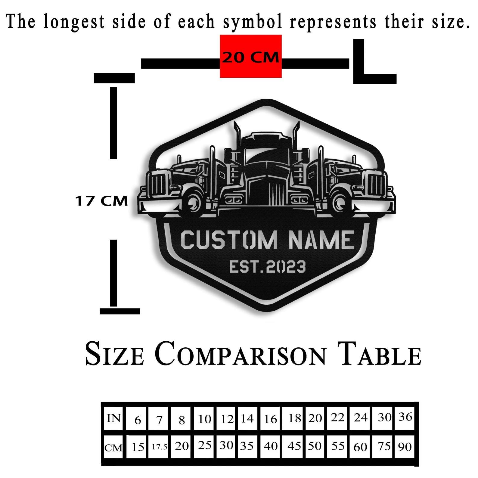 Custom Semi Truck Metal Wall Sign | Personalized Truck Driver Name ...