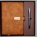 Personalized Vegan Leather Notebook Gift Set – Pen & Gift Box, Bag ...
