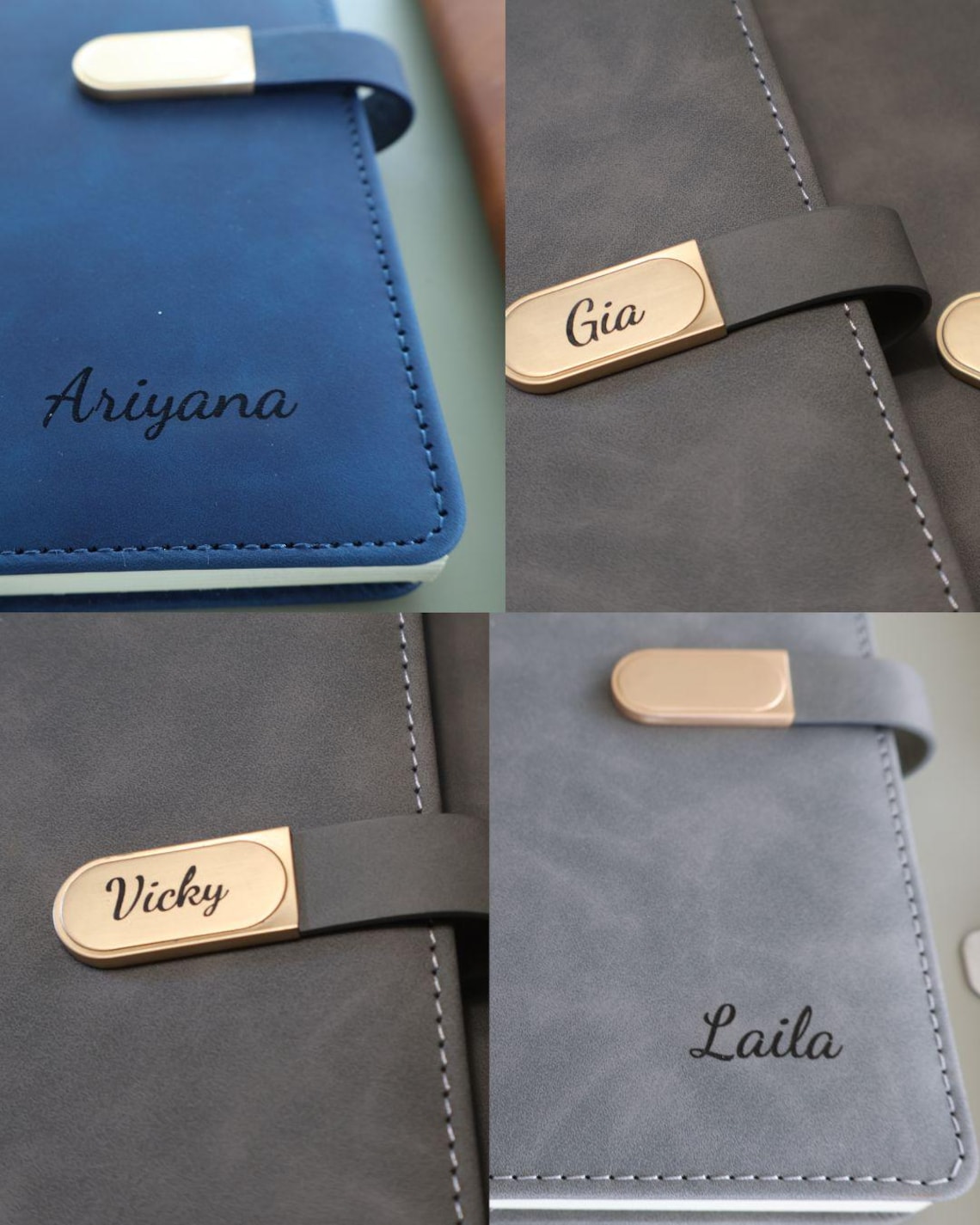 Personalized Vegan Leather Notebook Gift Set – Pen & Gift Box, Bag ...