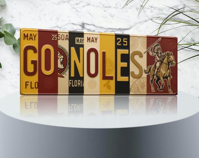 Florida State University Alumni Raised Letters Chrome License Plate ...
