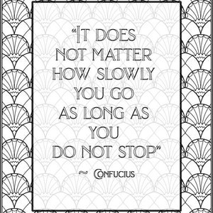 Art Deco Sea Shells, Confucius Wisdom - Downloadable Colouring Page, A4 ...