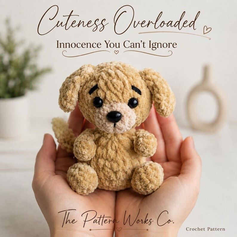 Plush Puppy Crochet Pattern PDF, Beginner Friendly Amigurumi Dog Toy ...