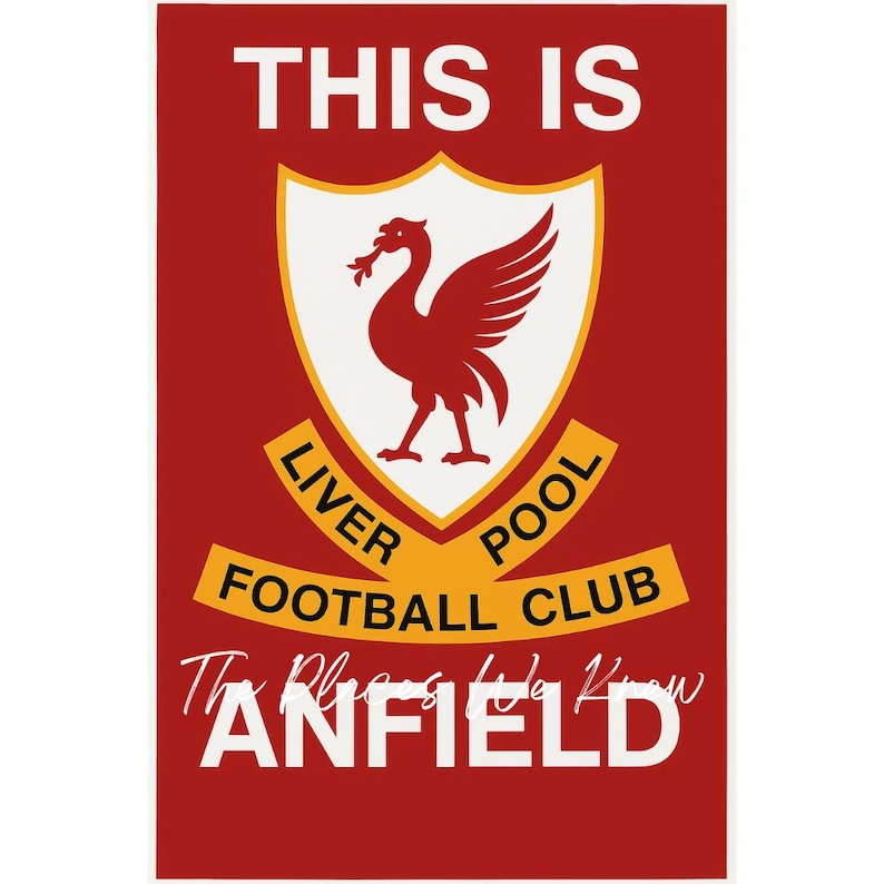 Liverpool This is Anfield Sign Custom Drawing, Storefront Drawing ...