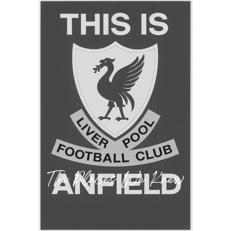 Liverpool This is Anfield Sign Custom Drawing, Storefront Drawing ...