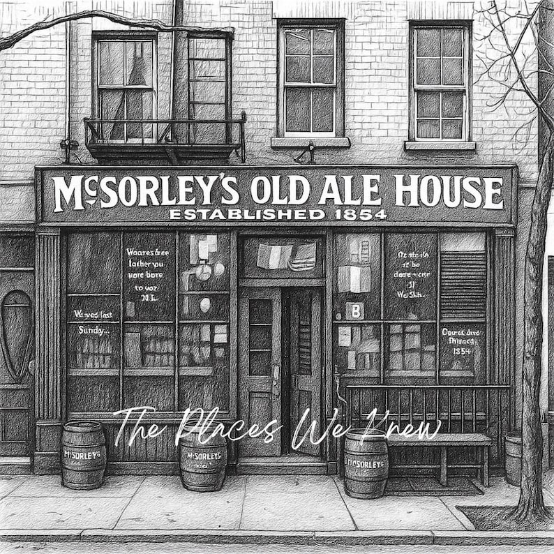 Mcsorley's Old Ale House Custom Drawing, Storefront Drawing, Commercial ...