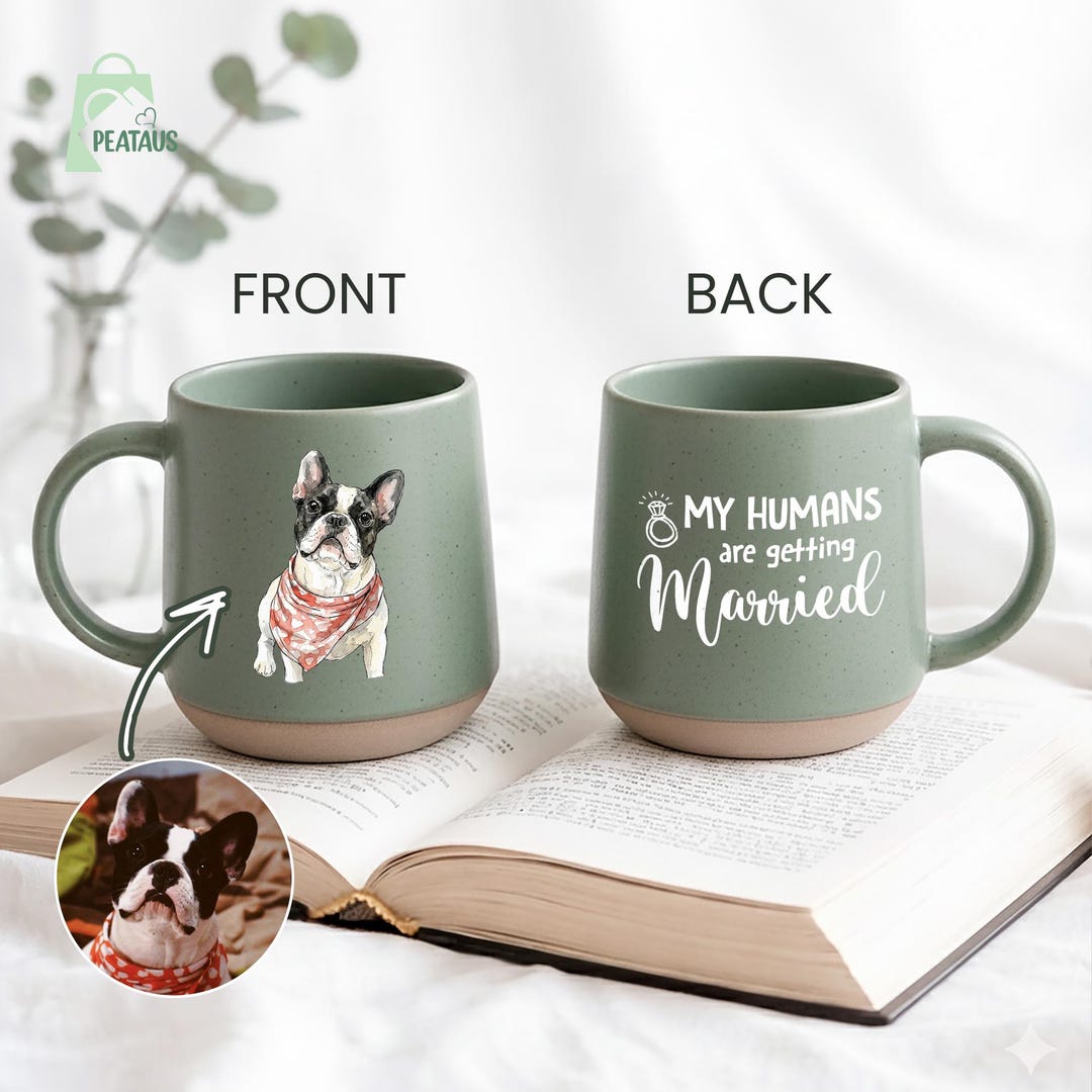 My Humans Are Getting Married Mug, Pet Wedding Gift, Dog Engagement Mug ...