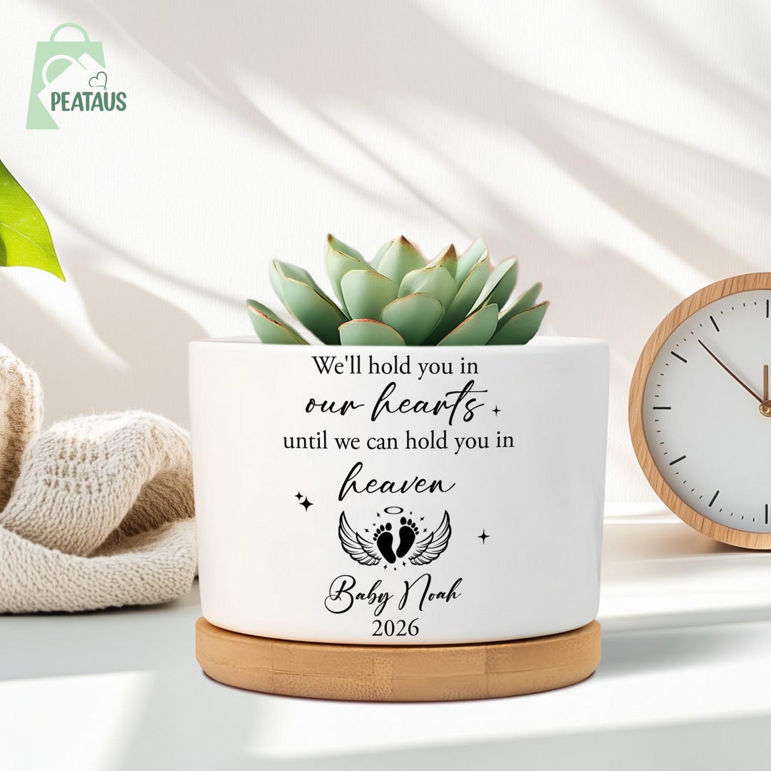 Personalized Baby Memorial Plant Pot,custom Baby Loss Sympathy Gift ...