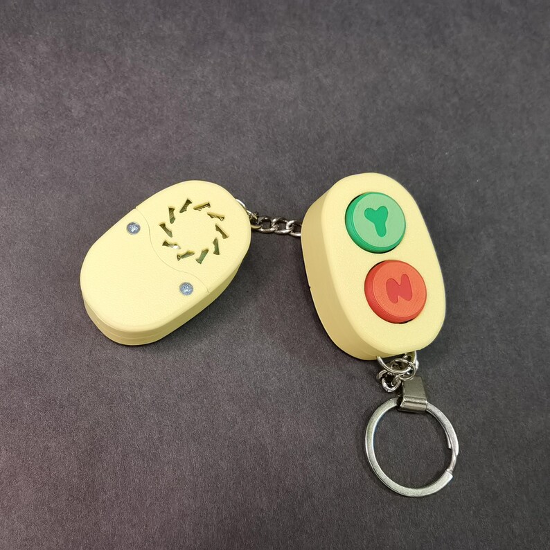 Bluey Working Yes No Button With Hidden Feature | Dance Mode Keychain ...