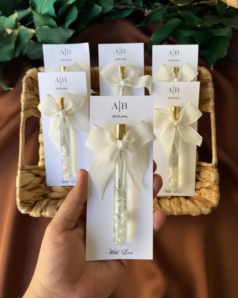 Personalized Mini Perfume Wedding Favors, Custom Bridal Shower Gifts - Etsy