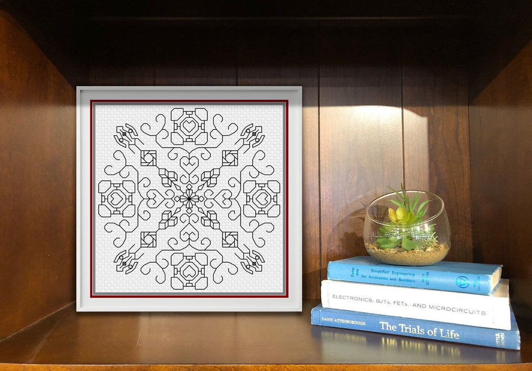 Portal Mandala Blackwork Cross Stitch - Etsy