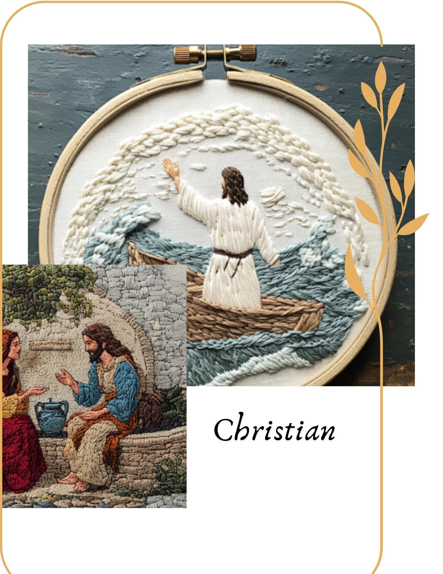 Jesus and Christian-themed Stick and Stitch Embroidery Patterns ...