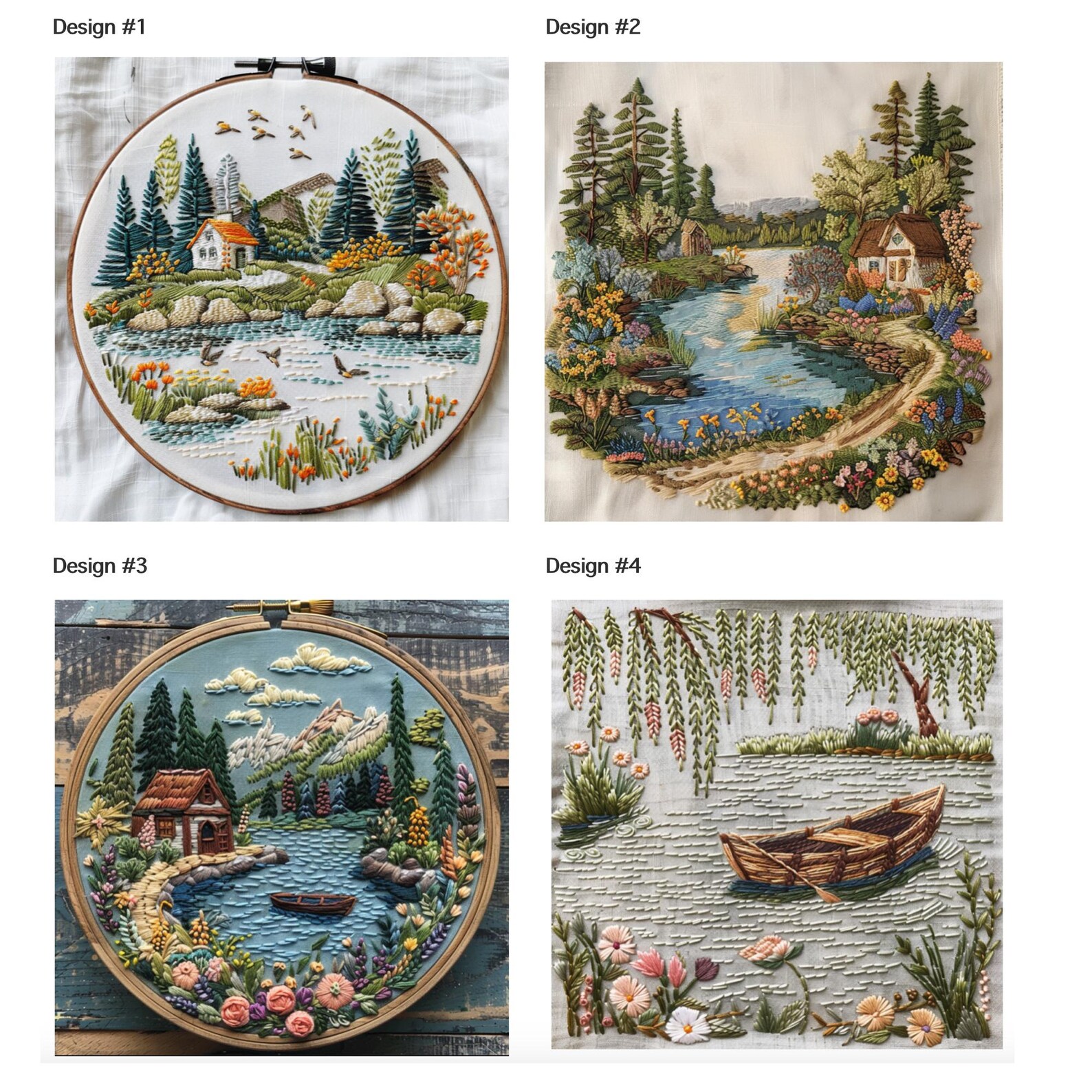 Whimsical Lake Serenade Hand Embroidery Pattern | Stick and Stitch ...