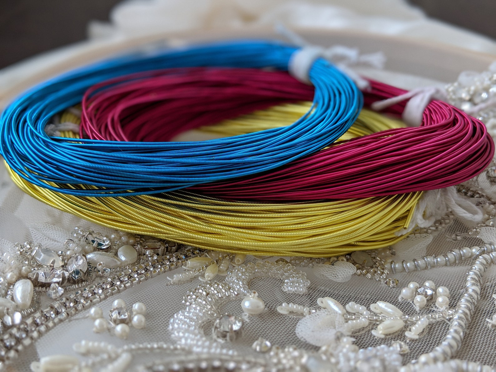 Purl Pearl Stiff Gimp Wire/french Wire for Tambour Goldwork | Etsy