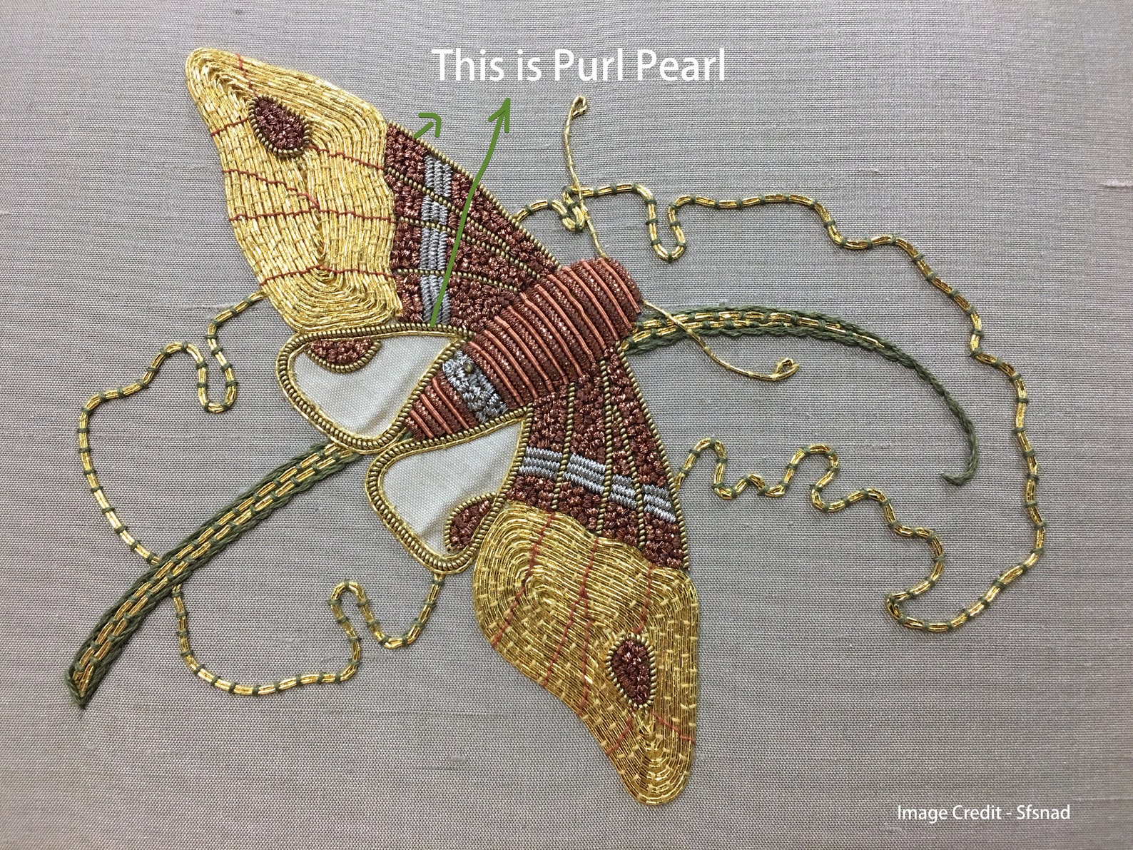 Black Purl Pearl, Stiff Gimp Wire/french Wire for Tambour Goldwork, Red ...