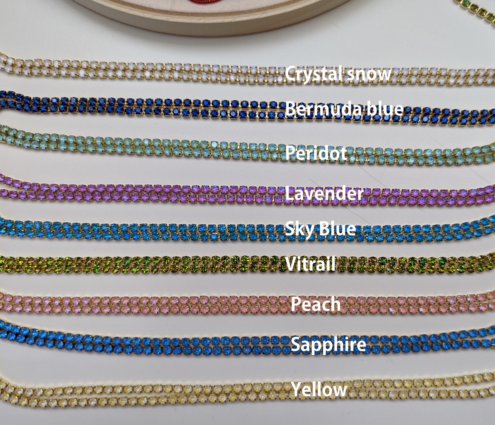 Juicy Crystal Cup Chain, Opal Rhinestone Cupchain 3.0 to 3.2mm SS12 ...