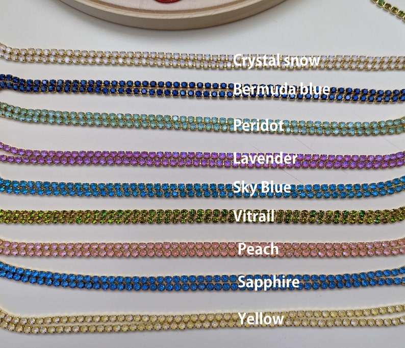 Juicy Crystal Cup Chain, Opal Rhinestone Cupchain 3.0 to 3.2mm SS12 ...