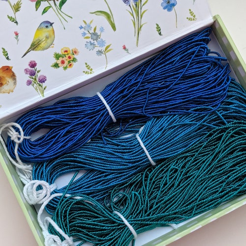 Silk Purl for Hand Embroidery Goldwork Threads in Navy Blue - Etsy