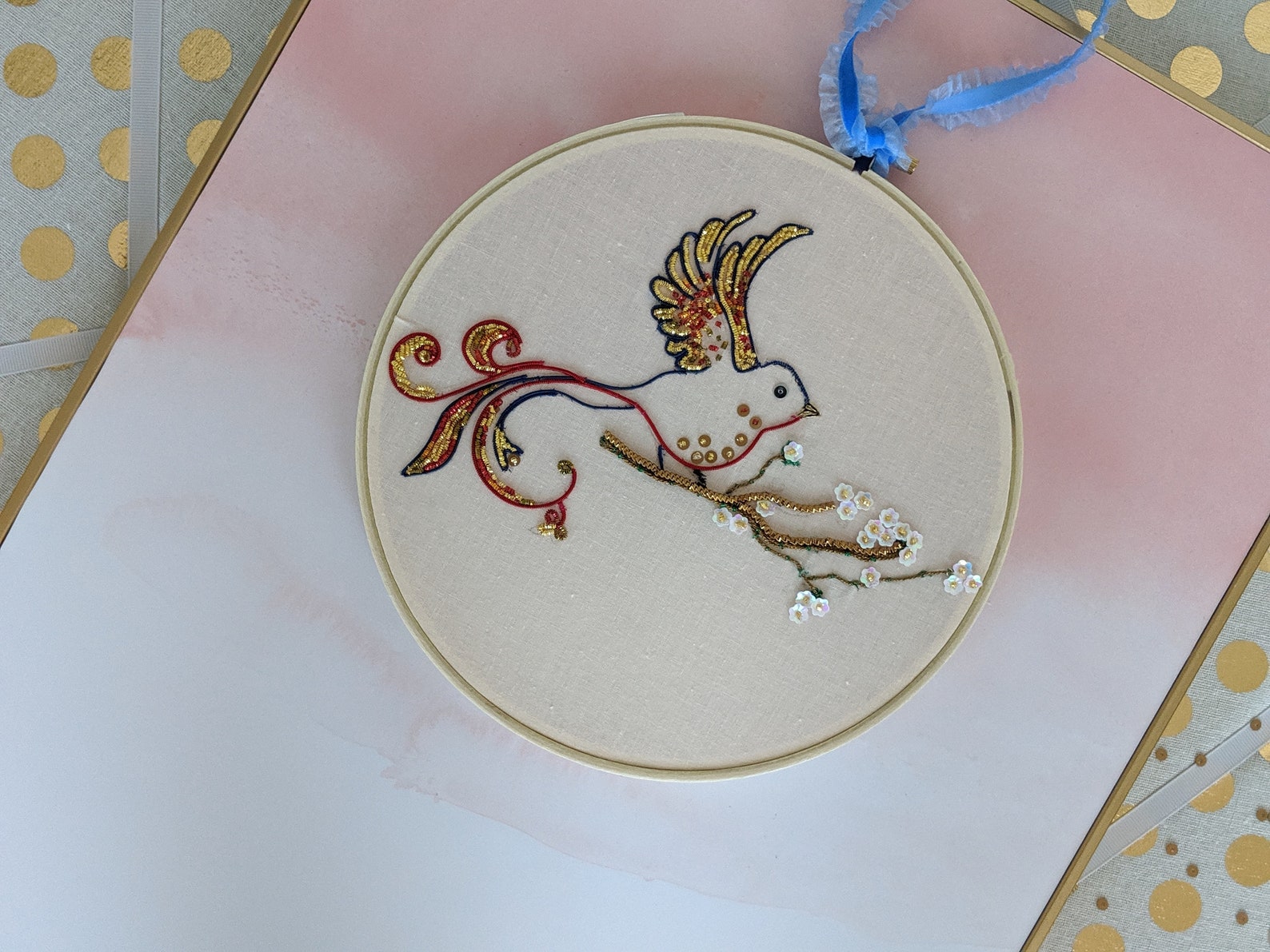Goldwork Embroidery Kit for Beginners, Metalwork Embroidery Starter Kit ...