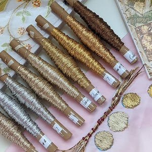 Best Couching Thread for Goldwork Hand Embroidery in Gold, Silver and ...