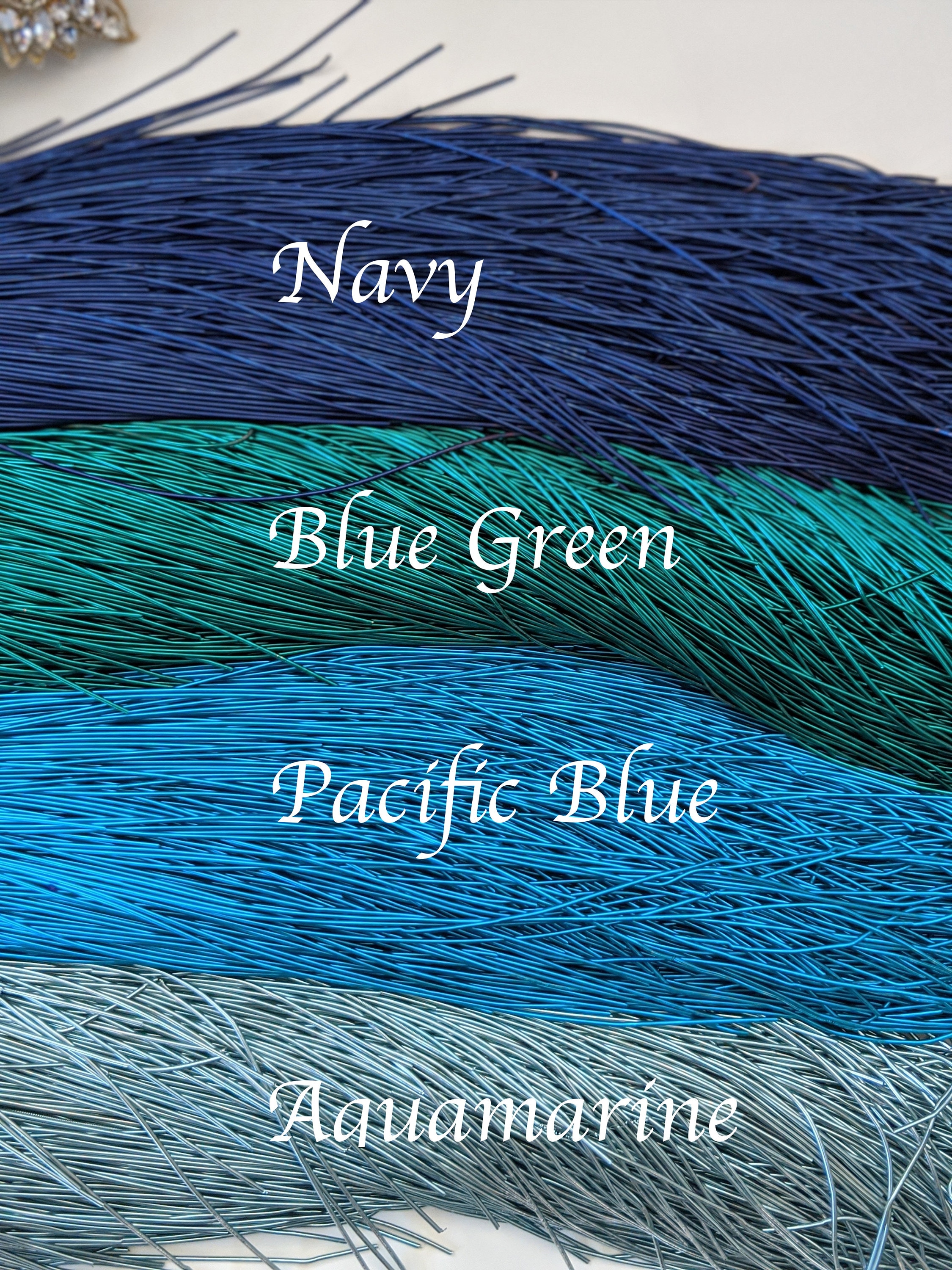 Shades of Blue French Bullion Wire Smooth Purl for Embroidery, Smooth ...