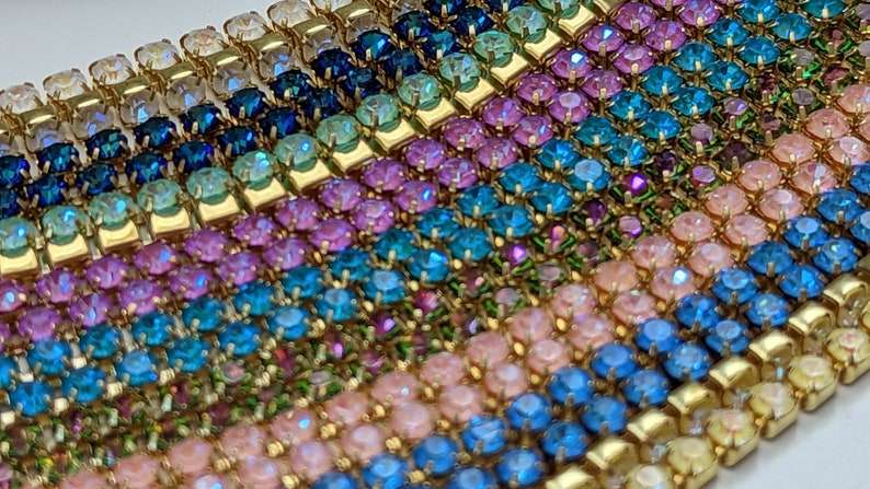 Juicy Crystal Cup Chain, Opal Rhinestone Cupchain 3.0 to 3.2mm SS12 ...