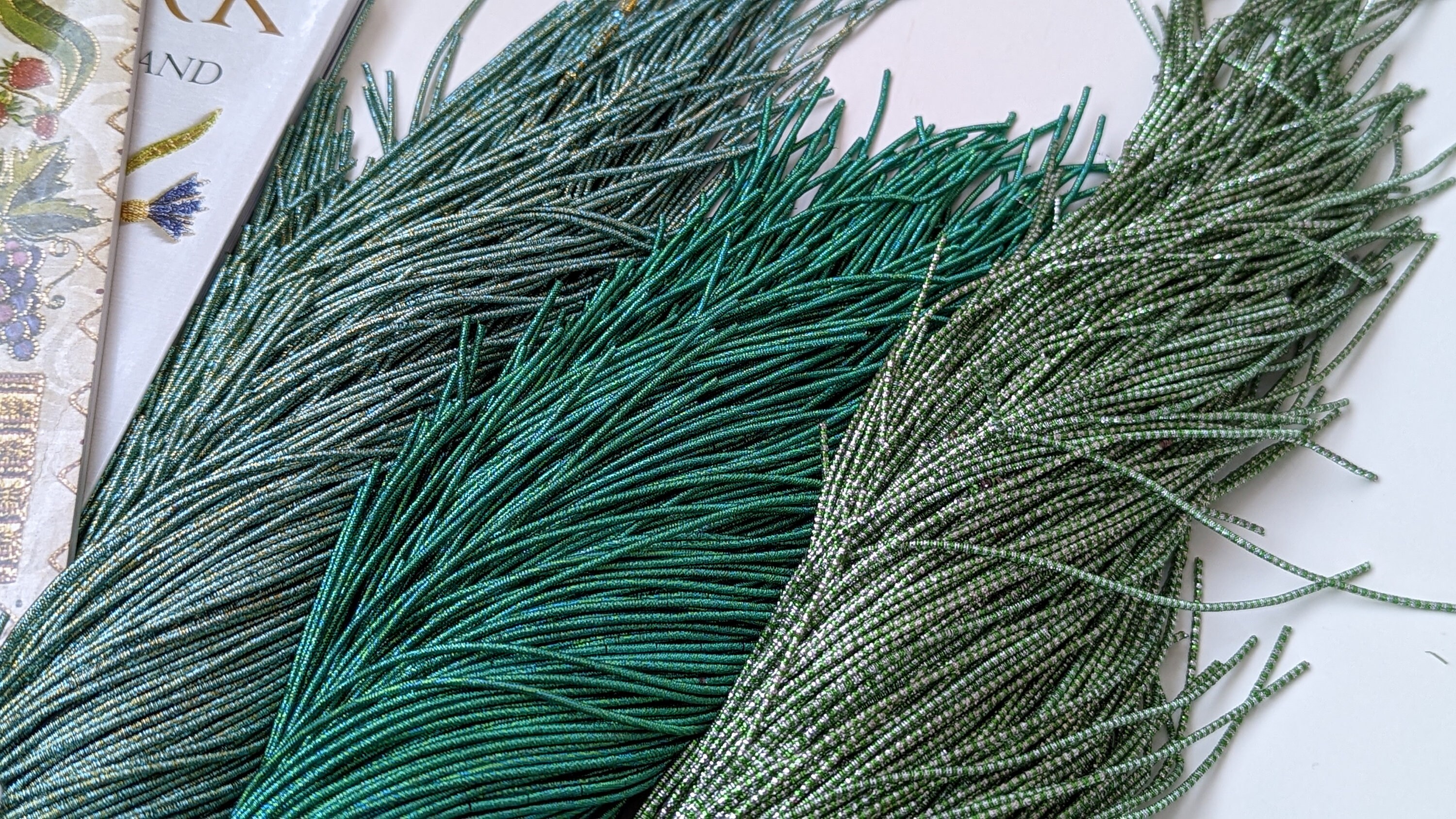 Goldwork Thread Supplies for Hand Embroidery in Shades of Sea Green ...