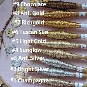 Best Couching Thread for Goldwork Hand Embroidery in Gold, Silver and ...