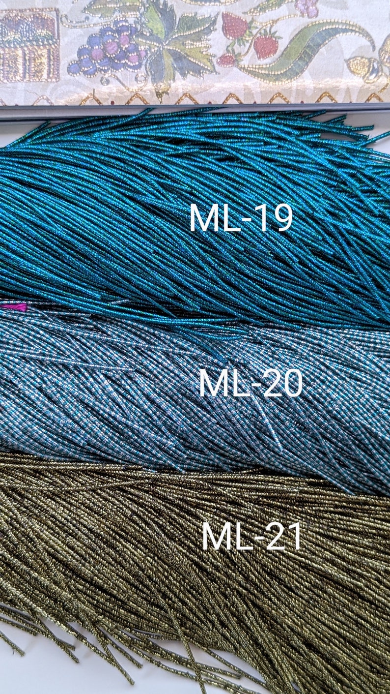 Metallic Rough Purl for Traditional Metal Embroidery, French Bullion ...