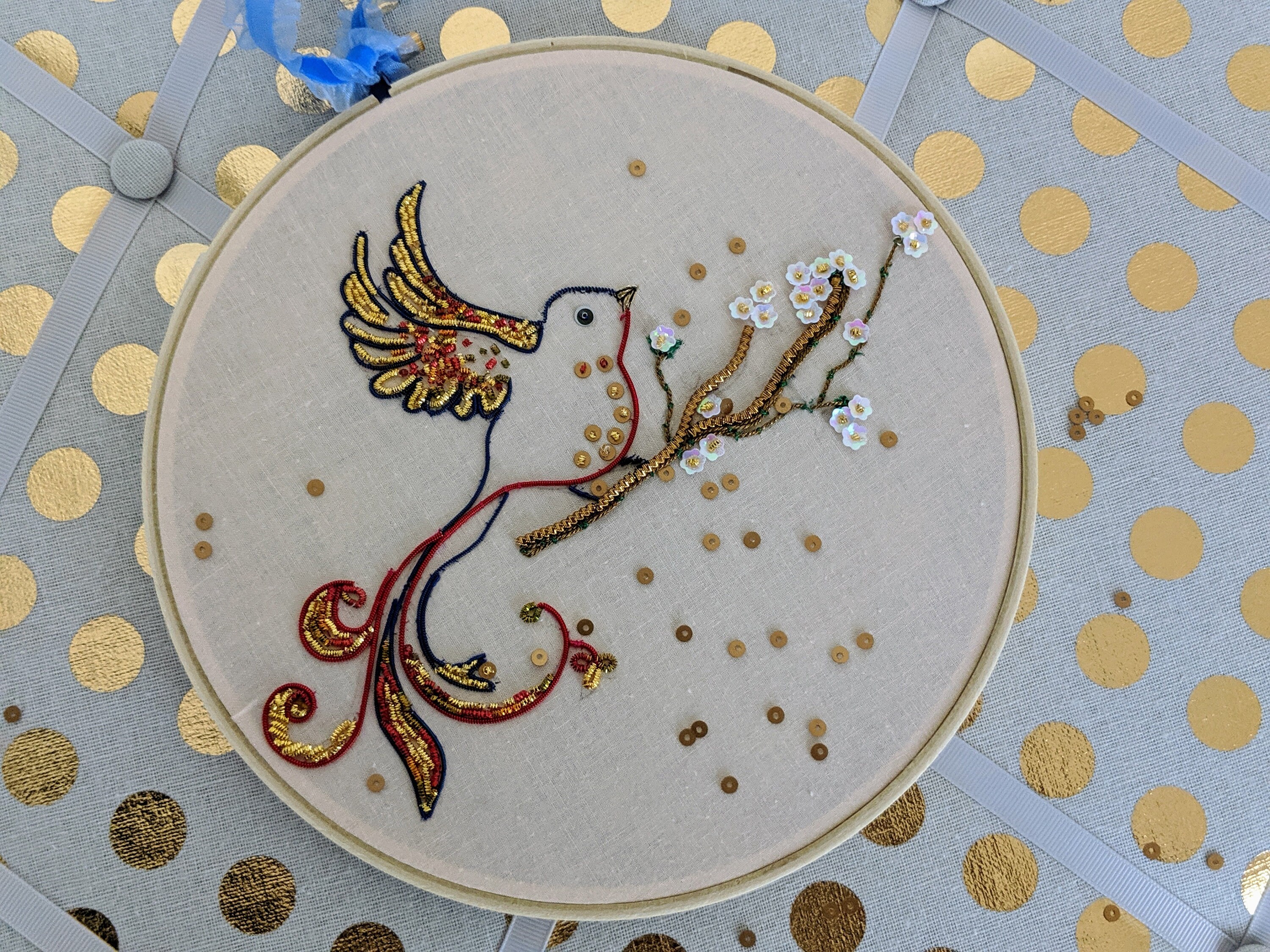 Goldwork Embroidery Kit for Beginners, Metalwork Embroidery Starter Kit ...