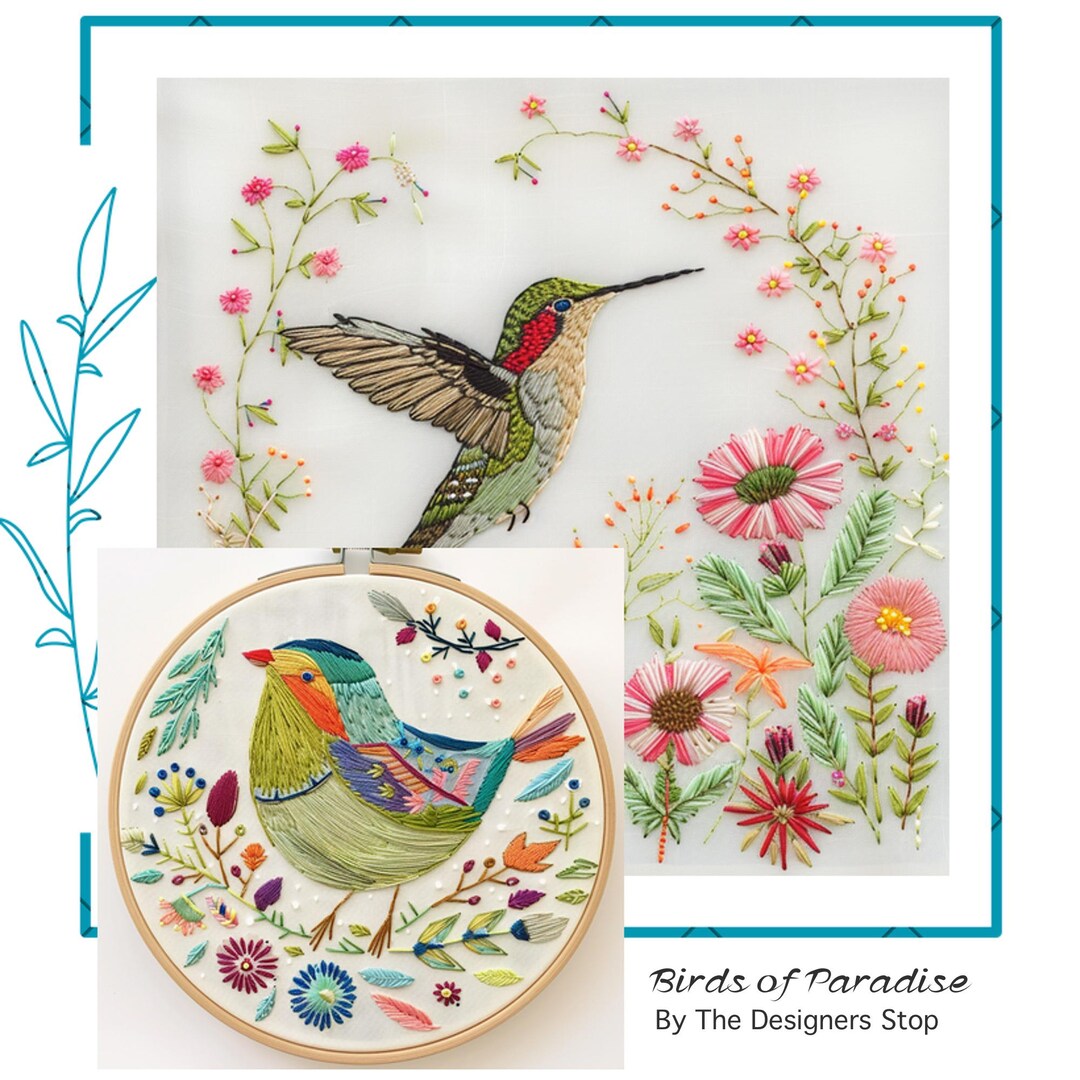 Enchanting Bird Embroidery Patterns Collection | Stick and Stitch ...