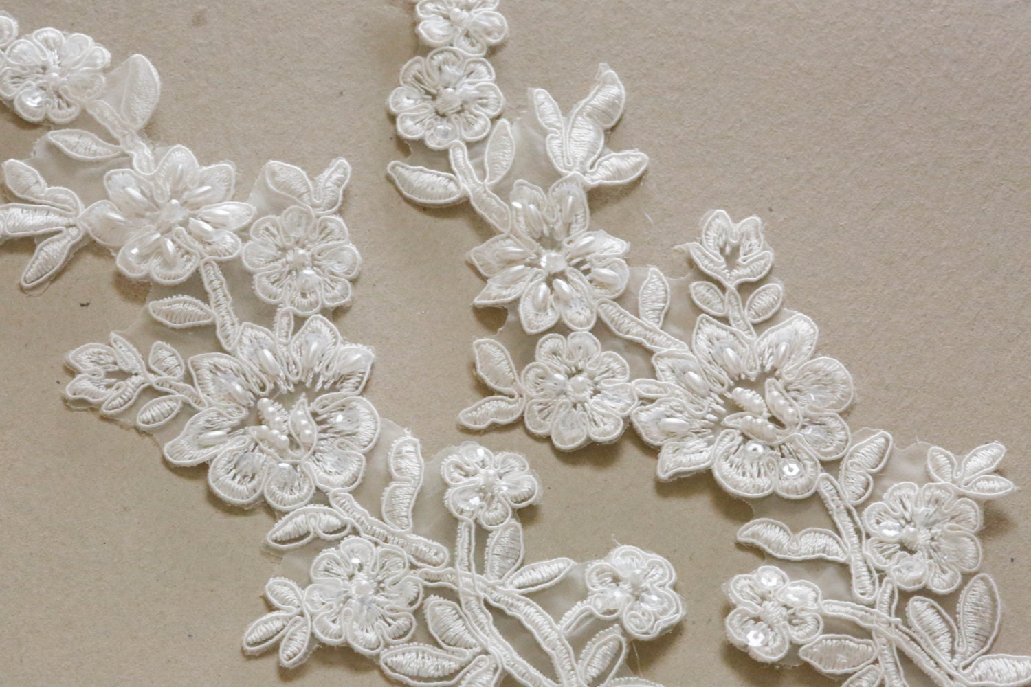 Ivory Bridal Lace Applique - Appset-032 - Etsy