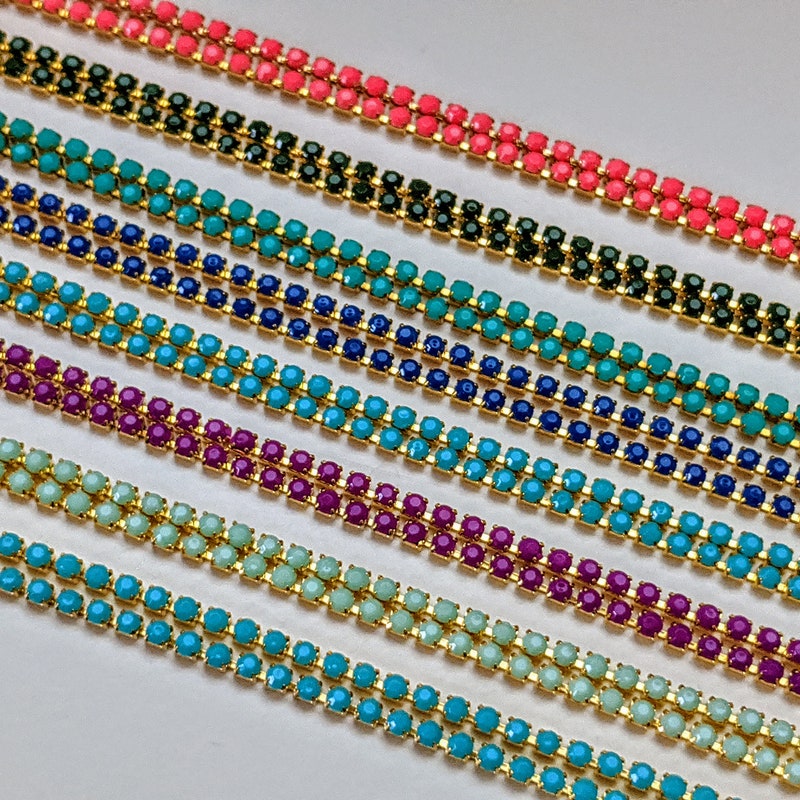 Rhinestone Cup Chain - Etsy