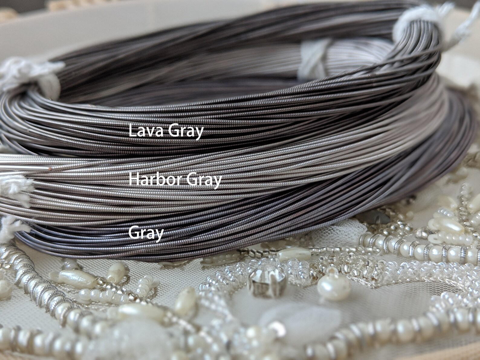 Purl Pearl in Shades of Gray Color for Goldwork and Hand Embroidery - Etsy