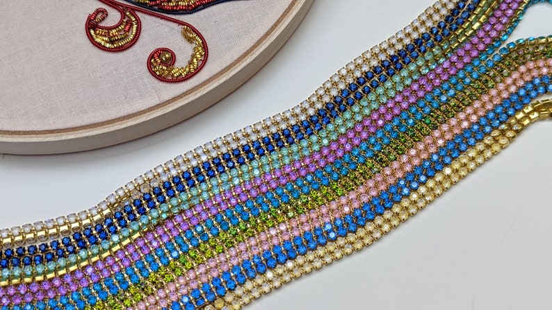 Juicy Crystal Cup Chain, Opal Rhinestone Cupchain 3.0 to 3.2mm SS12 ...